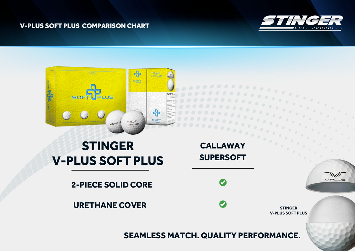 V PLUS Soft Plus Golf Balls - Dozen | Stinger Golf Products