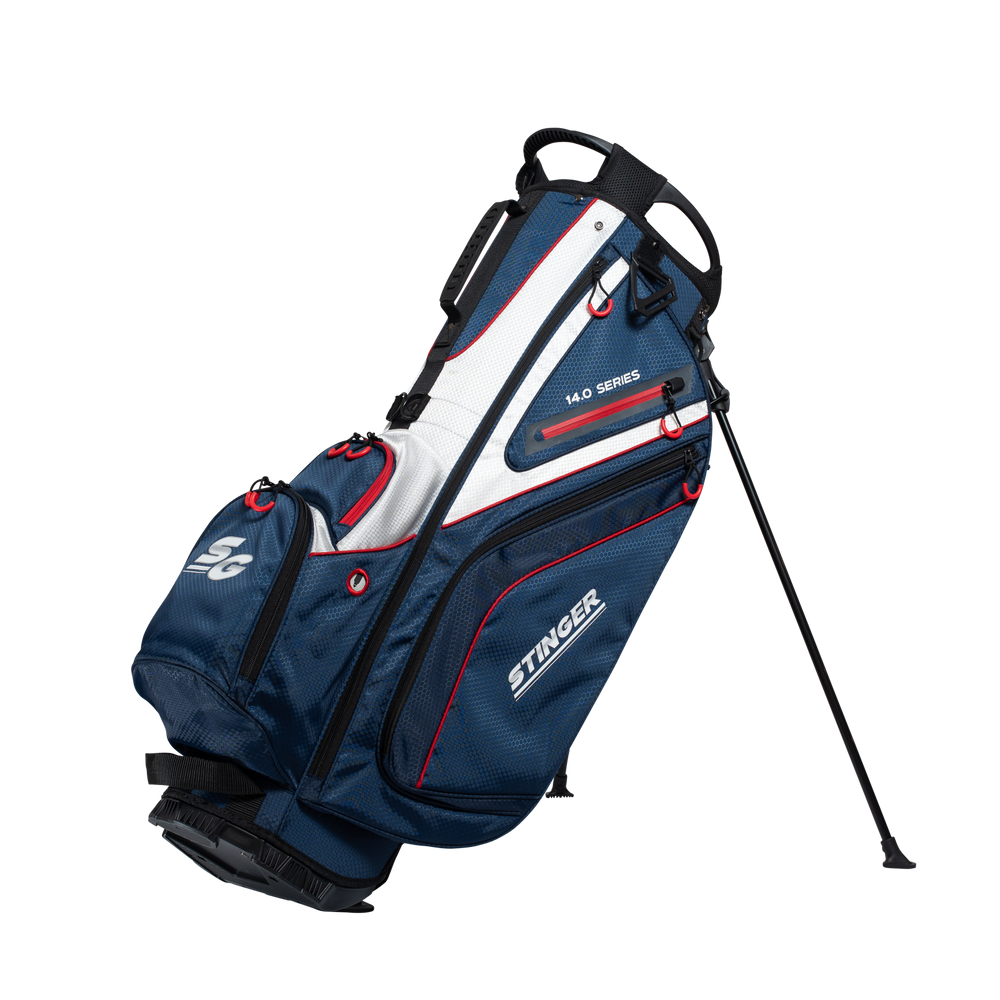 Stinger Stand Bag - Navy / White / Red | Stinger Golf Products